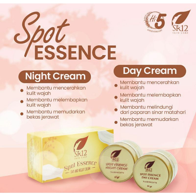 Jual SPOT ESSENCE DAY NIGHT CREAM SR 12 sudah BPOM | Shopee Indonesia
