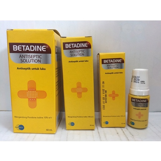 Jual BETADINE SOLUTION ANTISEPTIK 5ml 15ml 30ml 60ml | Shopee Indonesia