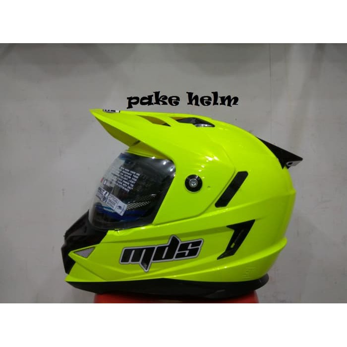 Jual HELM MDS SUPER PRO SUPERPRO SOLID YELLOW FLUO SUPER MOTO SUPERMOTO ...