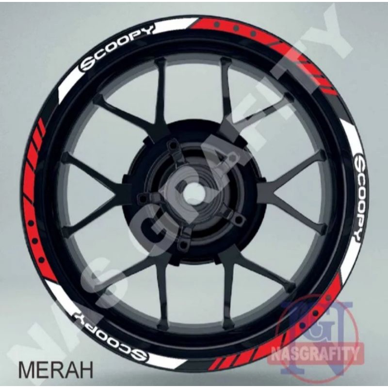 Jual STIKER VELG SCOPPY MERAH | Shopee Indonesia