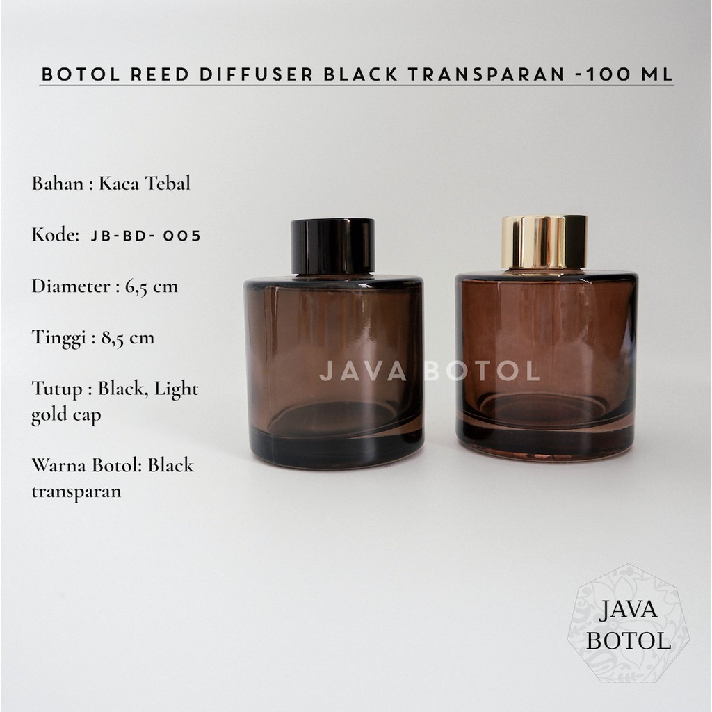 Jual Botol Reed Diffuser HITAM Transparan 100 ml | Shopee Indonesia