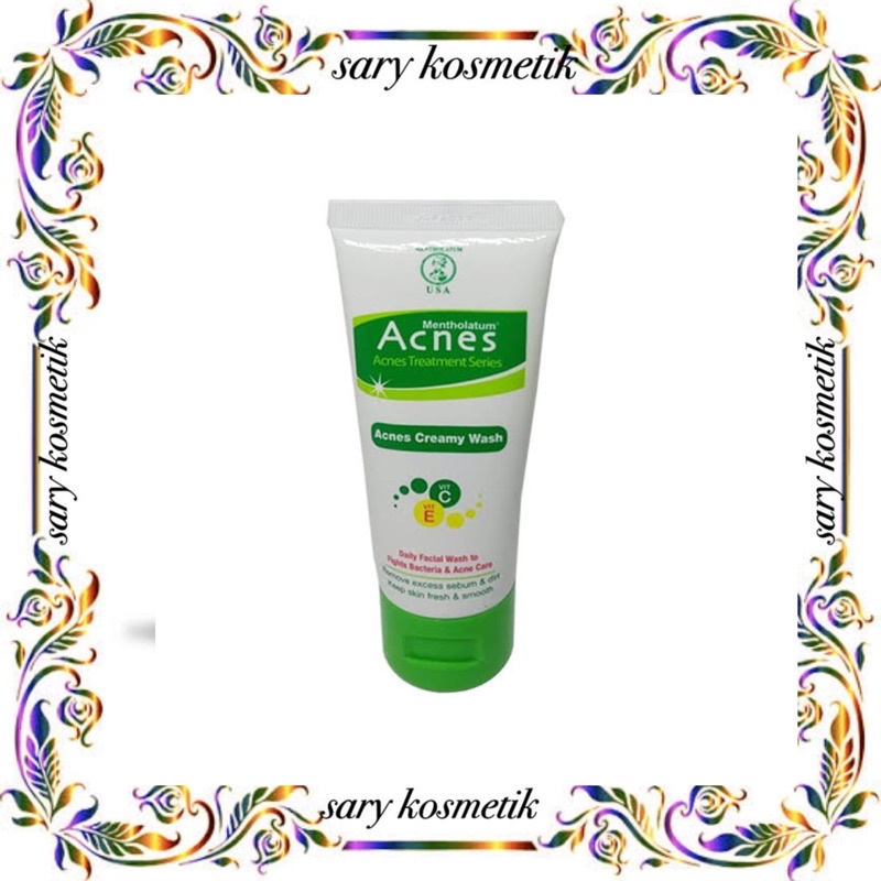 Jual acnes Creamy Wash 50 gr - sabun wajah acnes creamy wash kecil 50 ...