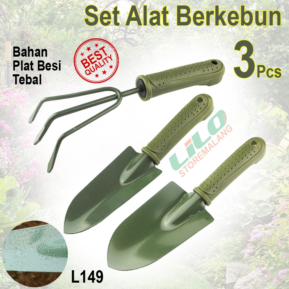 Jual Set Alat Berkebun Sekop Gardening (3 Pcs) L149 | Shopee Indonesia