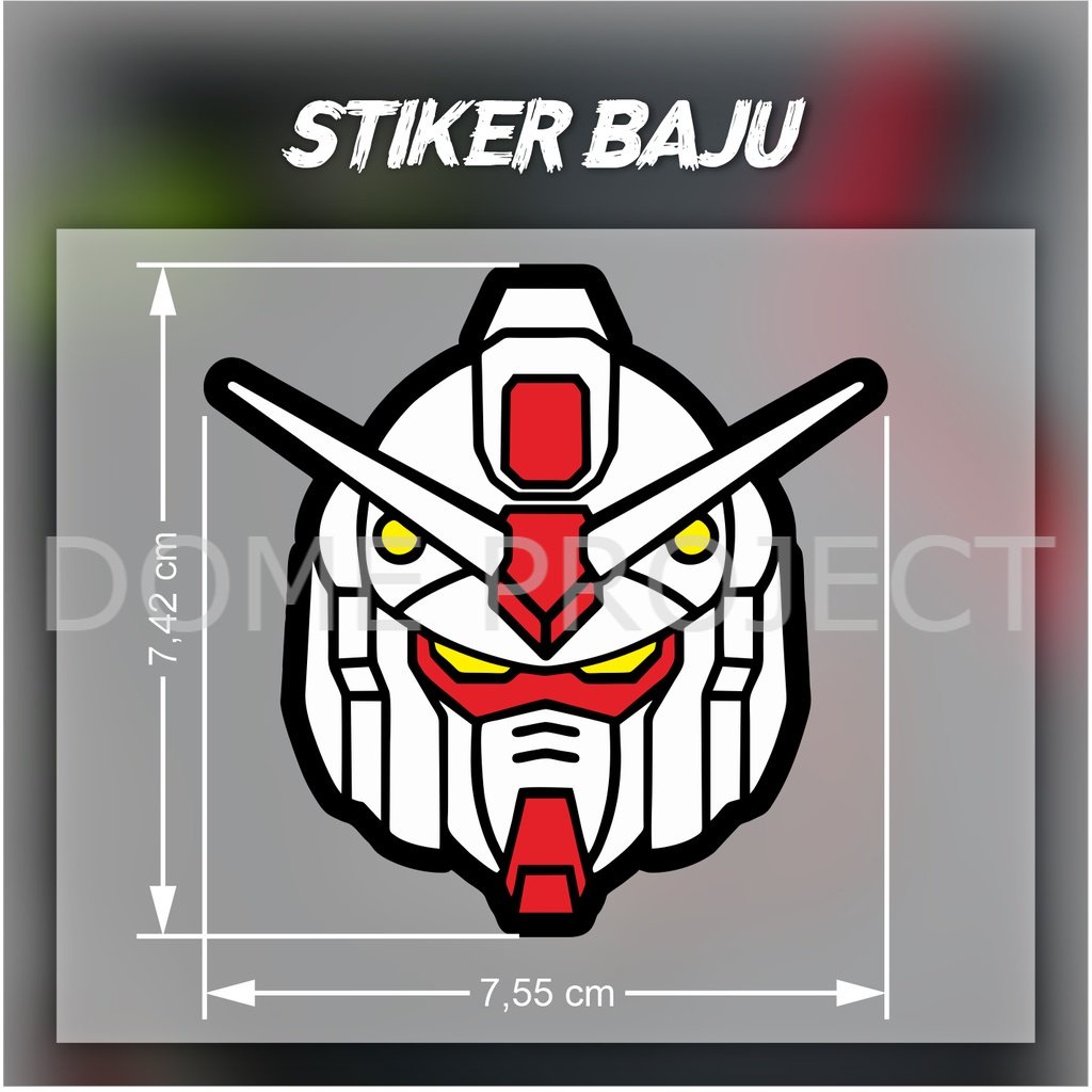 Jual STIKER BAJU DTF IRON PATCH GUNDAM HEAD SABLON SATUAN STICKER DIY ...