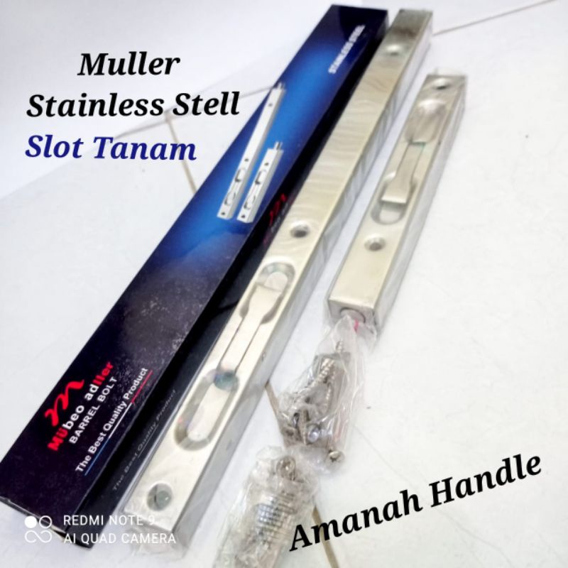 Jual 1 SET Slot pintu tanam 30cm Stainless/ Grendel tanam pintu ...
