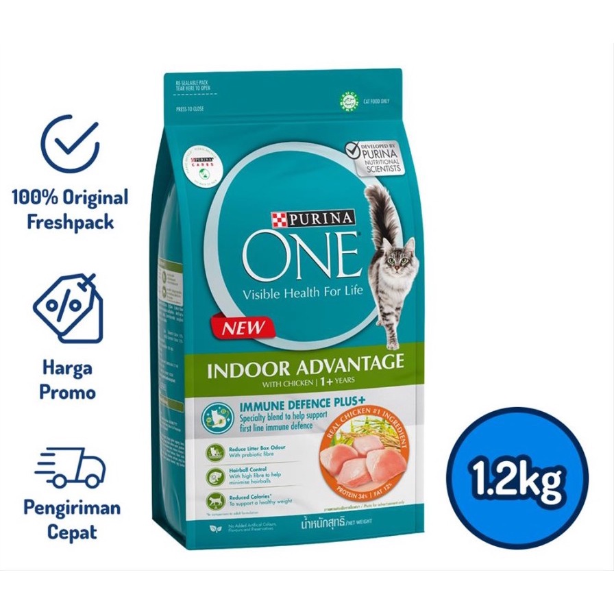 Jual Purina One Adult Indoor Chicken Cat Food Makanan Kucing Dewasa 1 ...