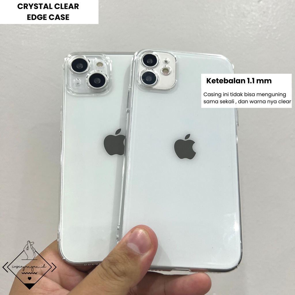Jual Crystal Clear WITH EDGE Case For Iphone 7 8 SE 2020 Plus X XS XR ...