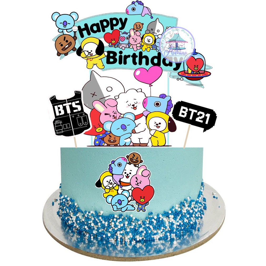 Jual BTS BT21 Cake topper | Shopee Indonesia