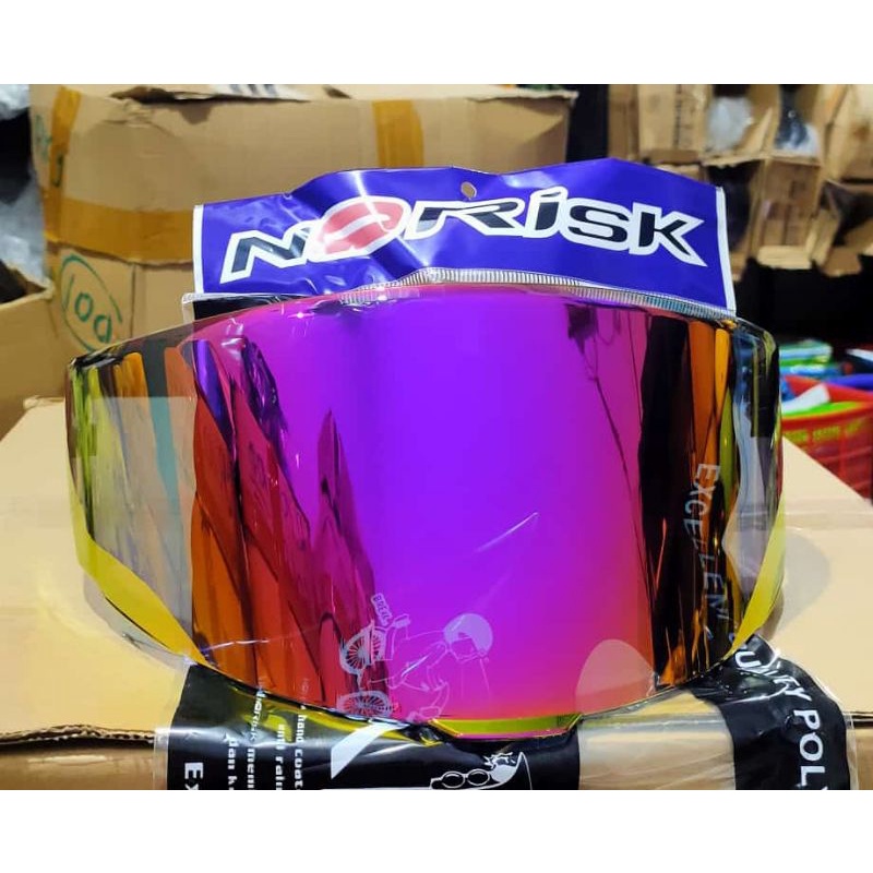 Jual Visor flat KYT TT course/kacaTT course/VISOR norisk iridium blue ...