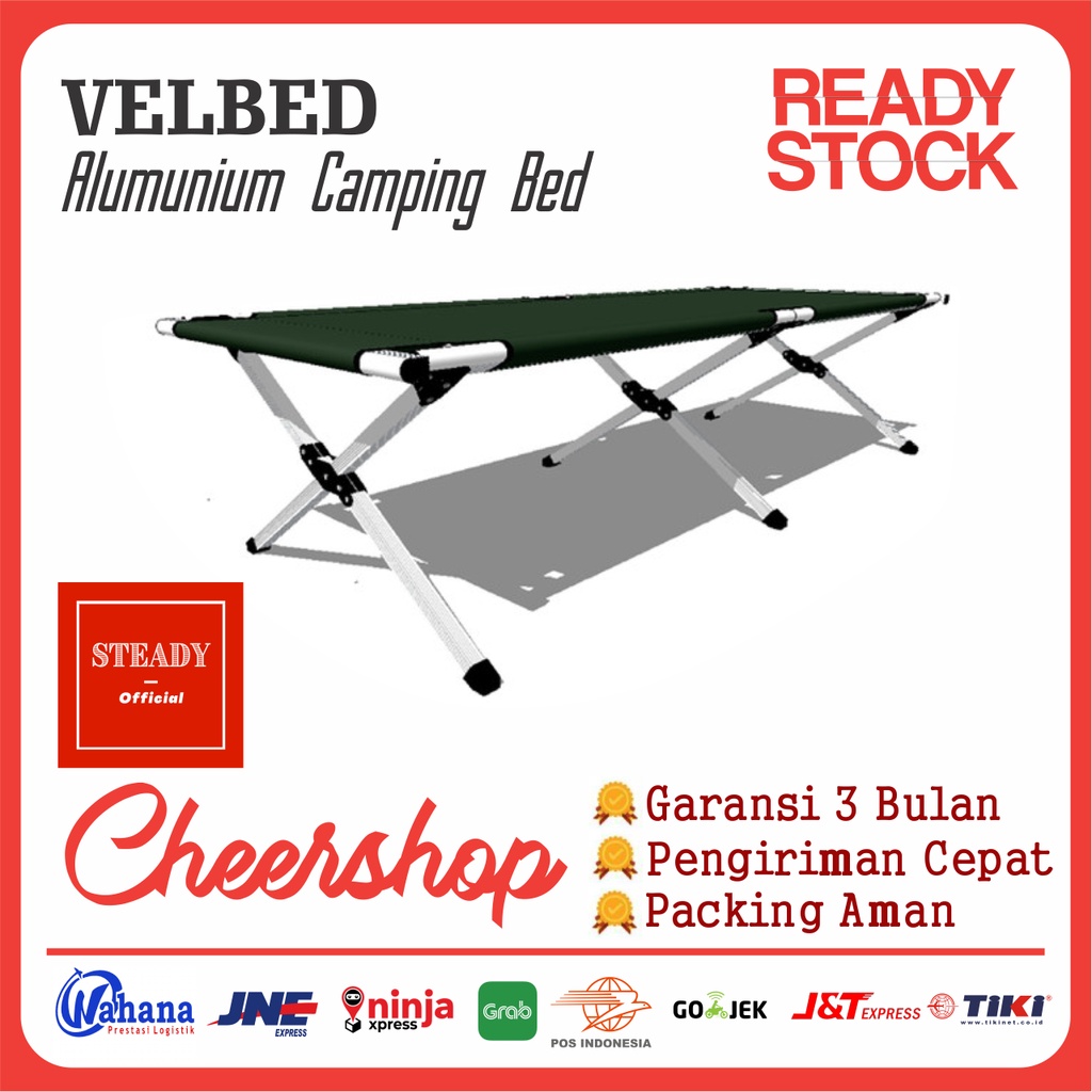 Jual Velbed Ranjang Kasur Lipat Aluminium Camping Bed Evakuasi Folding ...