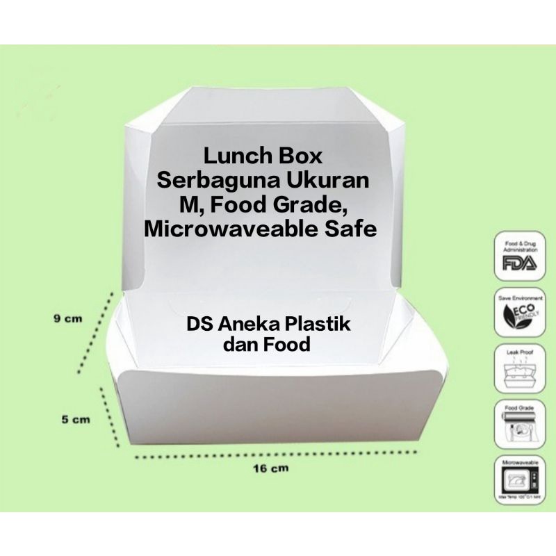 Jual Paper Lunch Box Serbaguna Ukuran M 1 Pack Isi 50 Pcs | Shopee ...