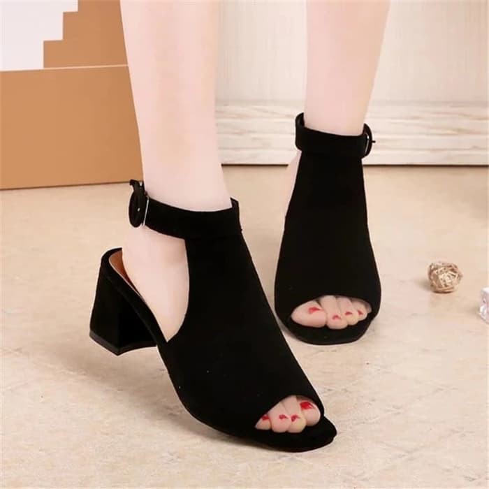 Jual HEELS TAHU SUNNY 2 WARNA READY HITAM DAN TAN - Hitam, 36 | Shopee ...