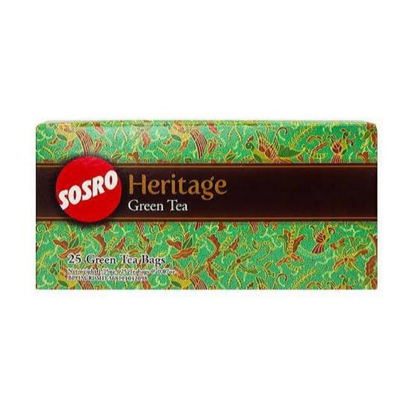 Jual teh celup sosro heritage green tea hijau 25 x 2 gr | Shopee Indonesia