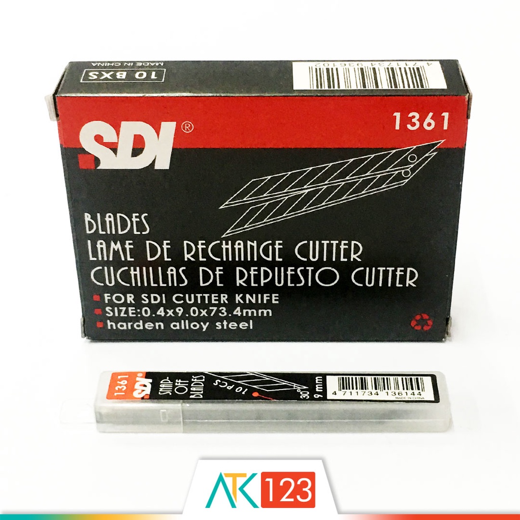 Jual Isi Cutter / Spare Blades SDI No. 1361 (9 mm, 30 Derajat) | Shopee ...