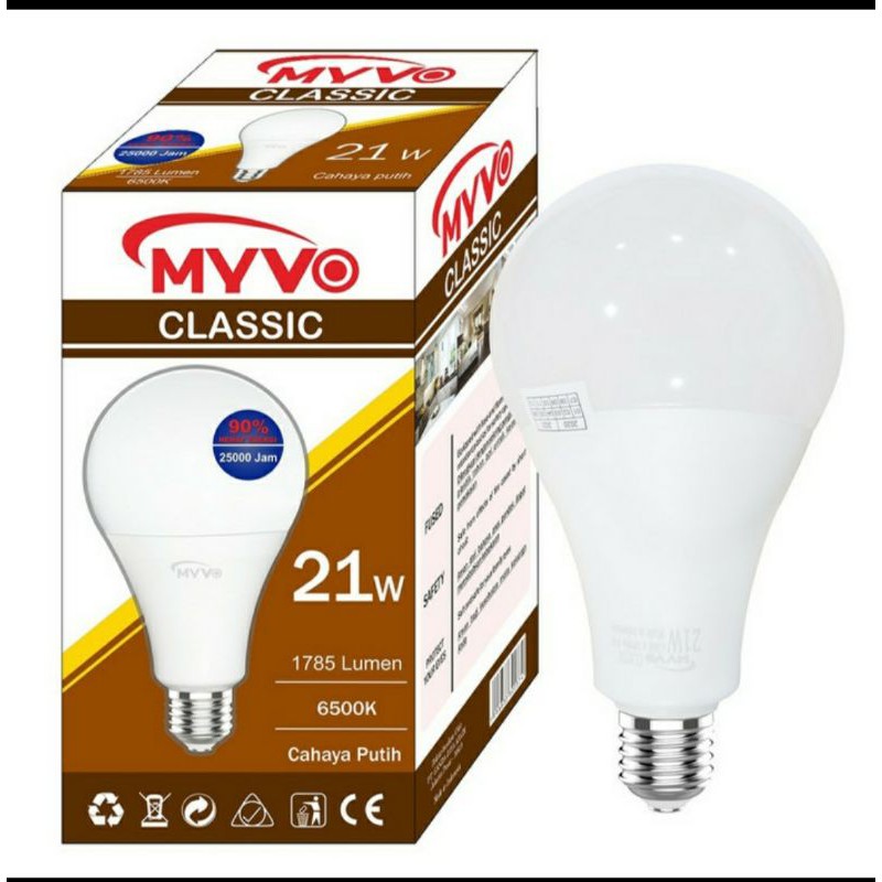 Jual Myvo led bulb classic 3w, 5w, 7w, 9w, 12w, 15w, 18w, 21w | Shopee Indonesia