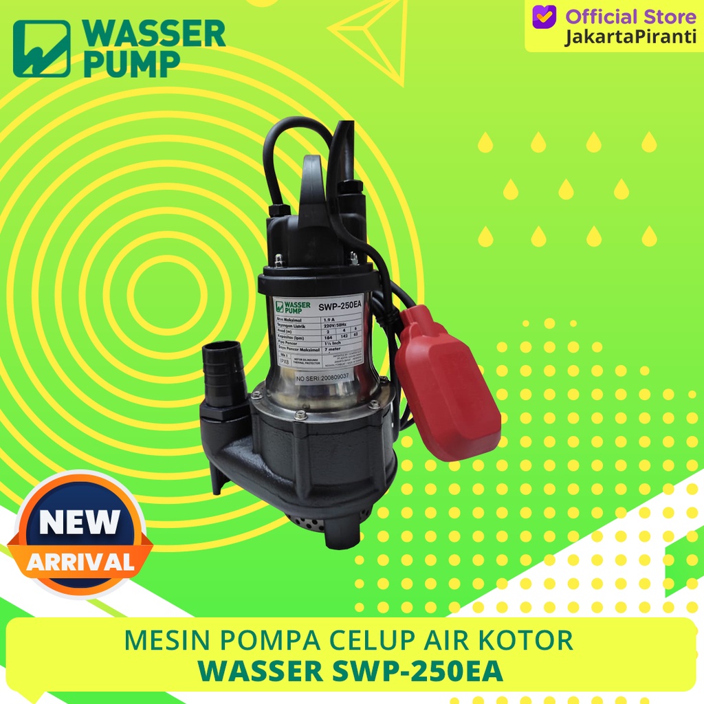 Jual Mesin Pompa Celup Air Kotor Otomatis Wasser SWP 250 EA | Shopee Indonesia
