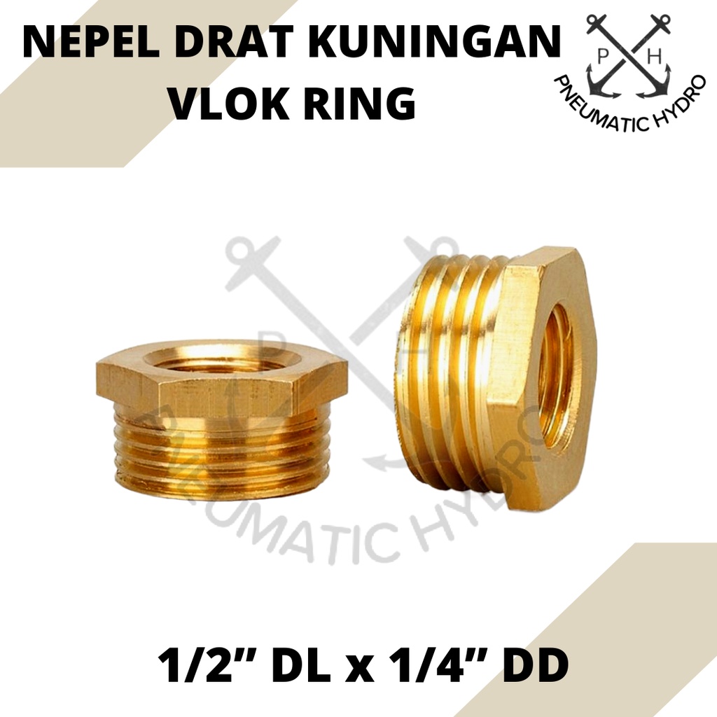 Jual Nepel drat kuningan Lokal vlok-ring 1/2” DL x 1/4” DD | Shopee ...