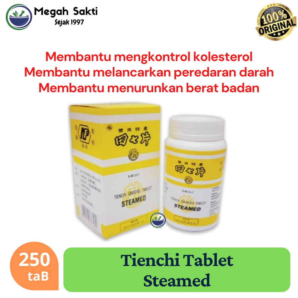 Jual Megah Sakti - Thien Chi / Tienchi Tablet Steamed ( Kuning ) 250'S ...