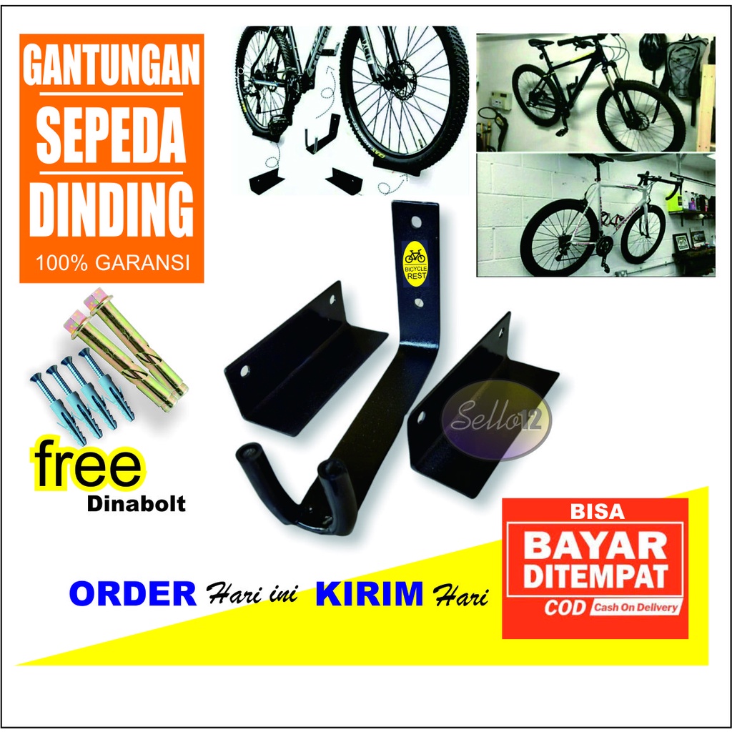 Jual Gantungan Sepeda Dinding Bike Wall Hook Hanger paling murah motor ...