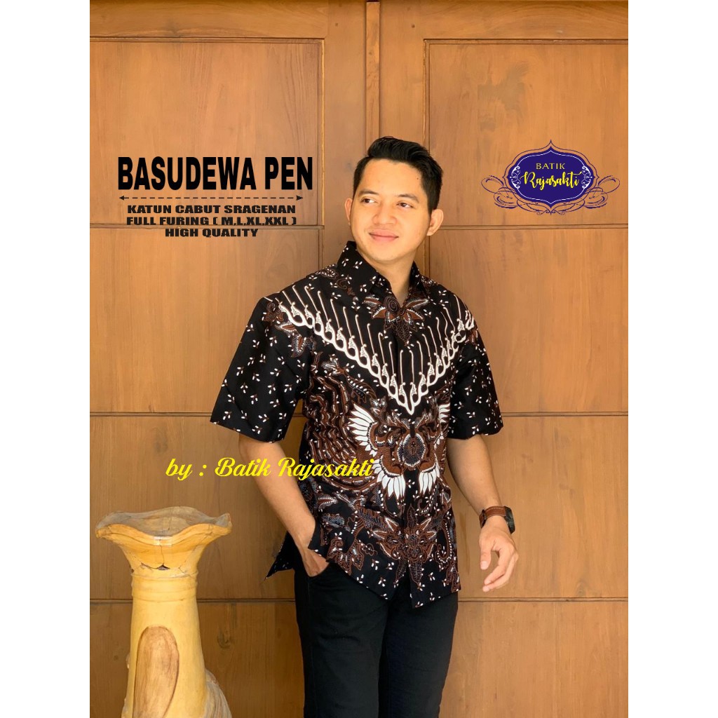 Jual BASUDEWA PEN KEMEJA BATIK SOLO PENDEK BATIK RAJASAKTI ...