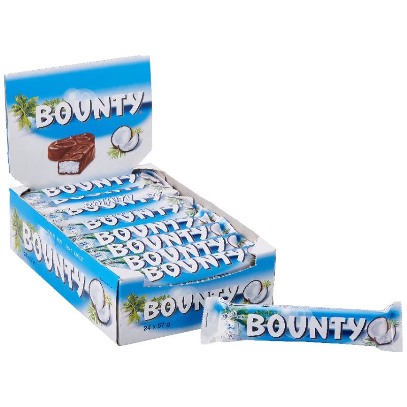 Jual GROSIR Coklat Kelapa Bounty Box berat per pcs 57gram (1 box isi ...