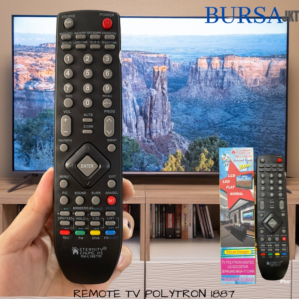 Jual REMOTE REMOT POLYTRON UNIVERSAL TV LCD LED LG GOLDSTAR TV CHINA ...