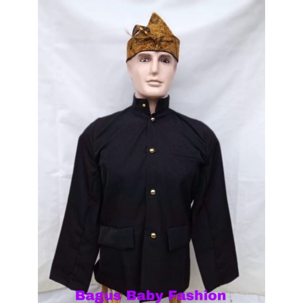 Jual Beskap Sunda Hitam Polos Baju Adat Pria | Shopee Indonesia