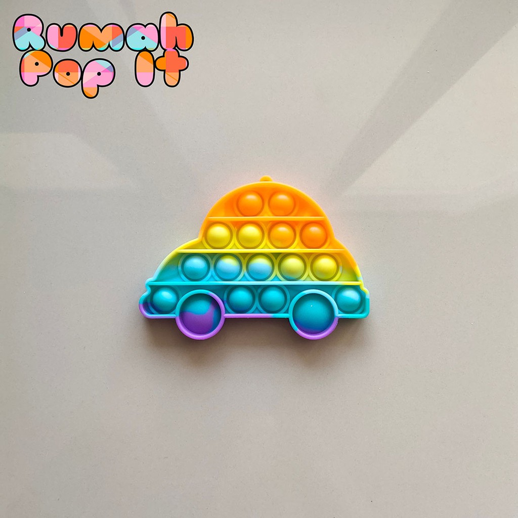 Jual [MINI] Pop It Fidget Toys MINI MOBIL RAINBOW / Fidget Pop It ...