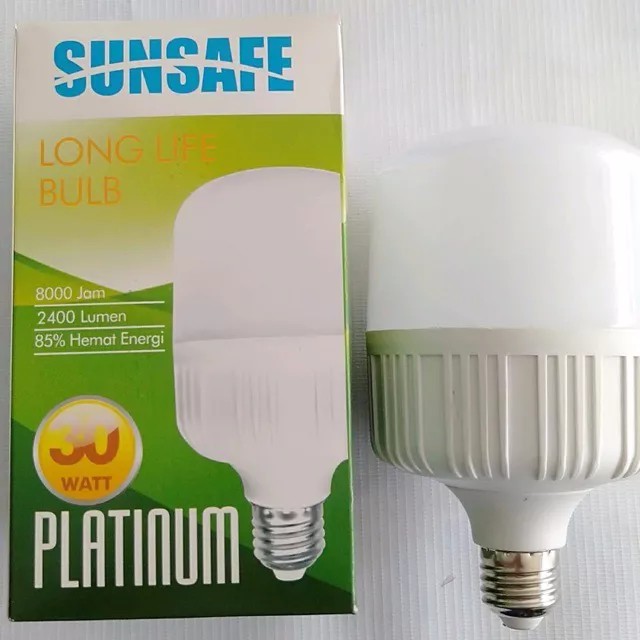 Jual Lampu led tabung bohlam sunsafe platinum 30watt putih 30w | Shopee Indonesia