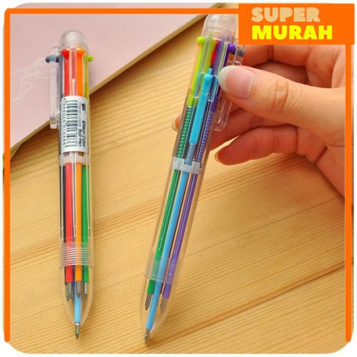 Jual Pena Ballpoint Multi Warna 6 In 1 - Multi-Color | Shopee Indonesia
