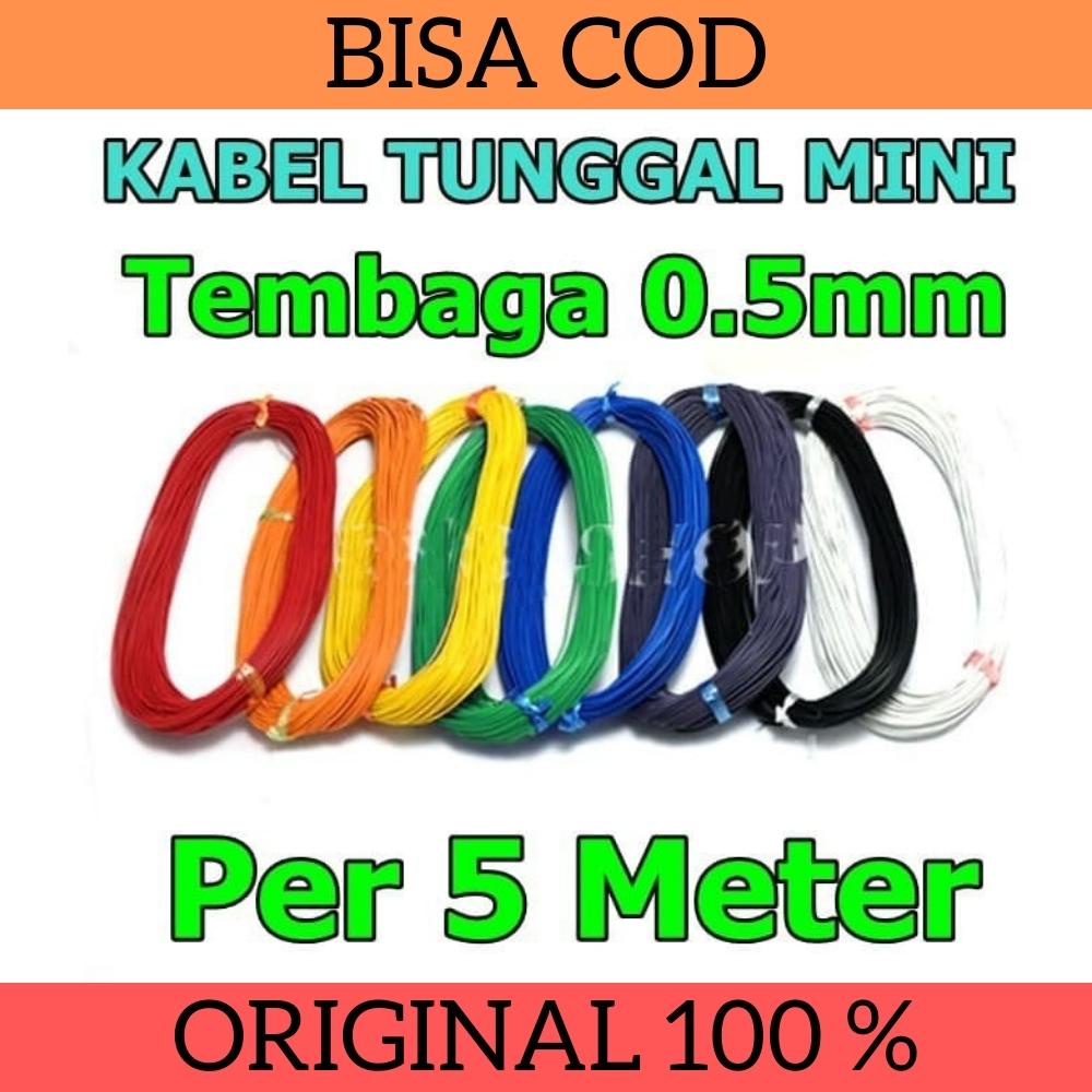 Jual Per 5 Meter Kabel Tunggal Mini Tembaga 0.5mm Cocok Untuk Jumper ...