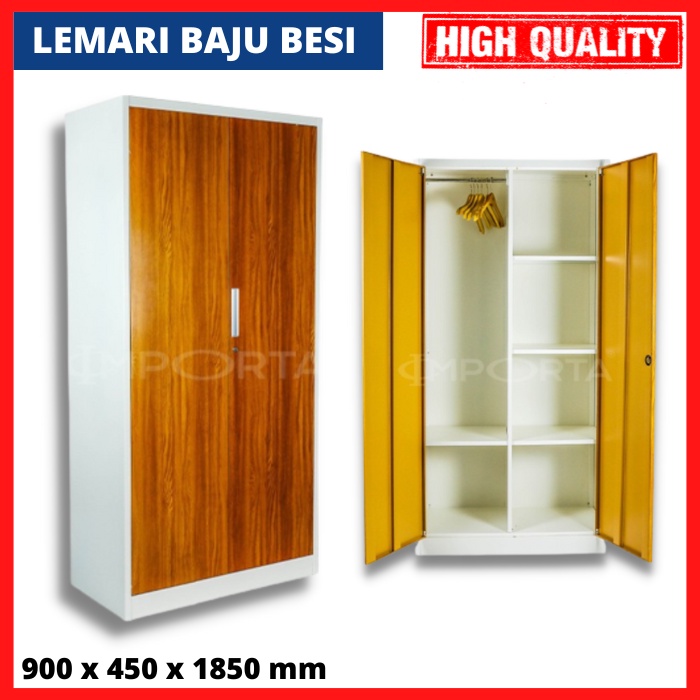 Jual Lemari Baju Besi 2 Pintu Swing - Lemari Pakaian Besi - Lemari 2 ...