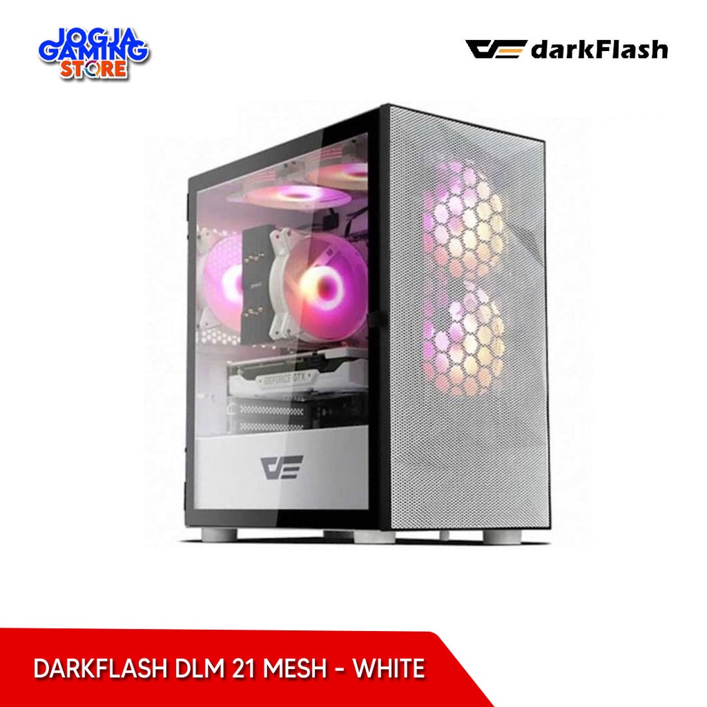 Jual DARKFLASH DLM 21 MESH WHITE CASING PC GAMING CASE | Shopee Indonesia
