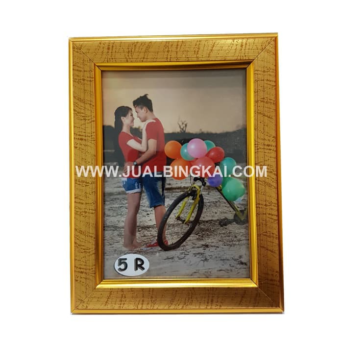 Jual Bingkai Foto 5R Gold 2 Texture Lis Gold | Photo Frame Minimalis ...