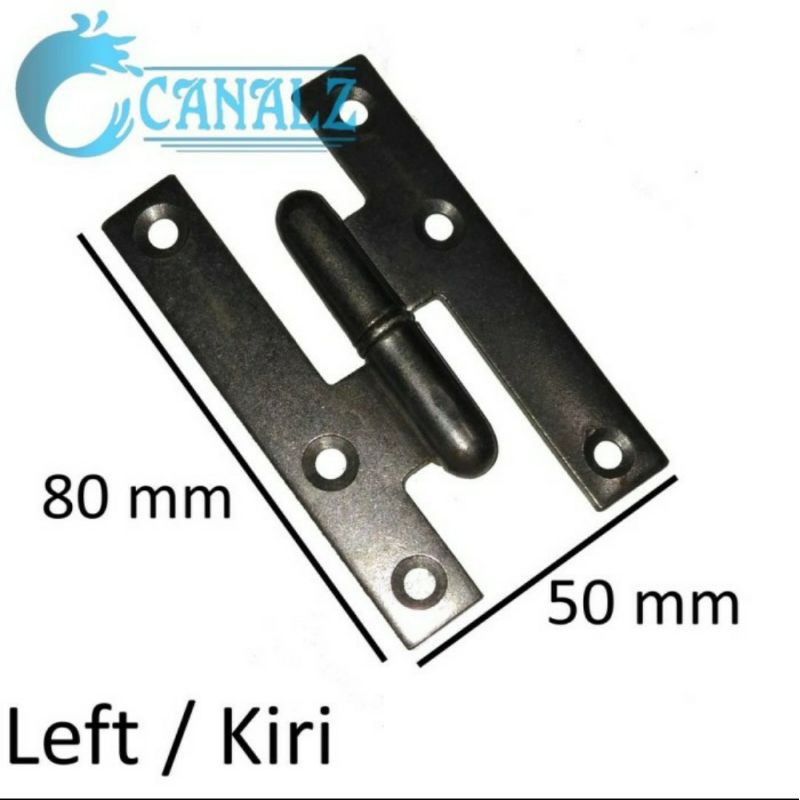 Jual Engsel H Kiri 80x50 mm / Engsel Pintu Copot / Cabut / 8cm / 80mm ...
