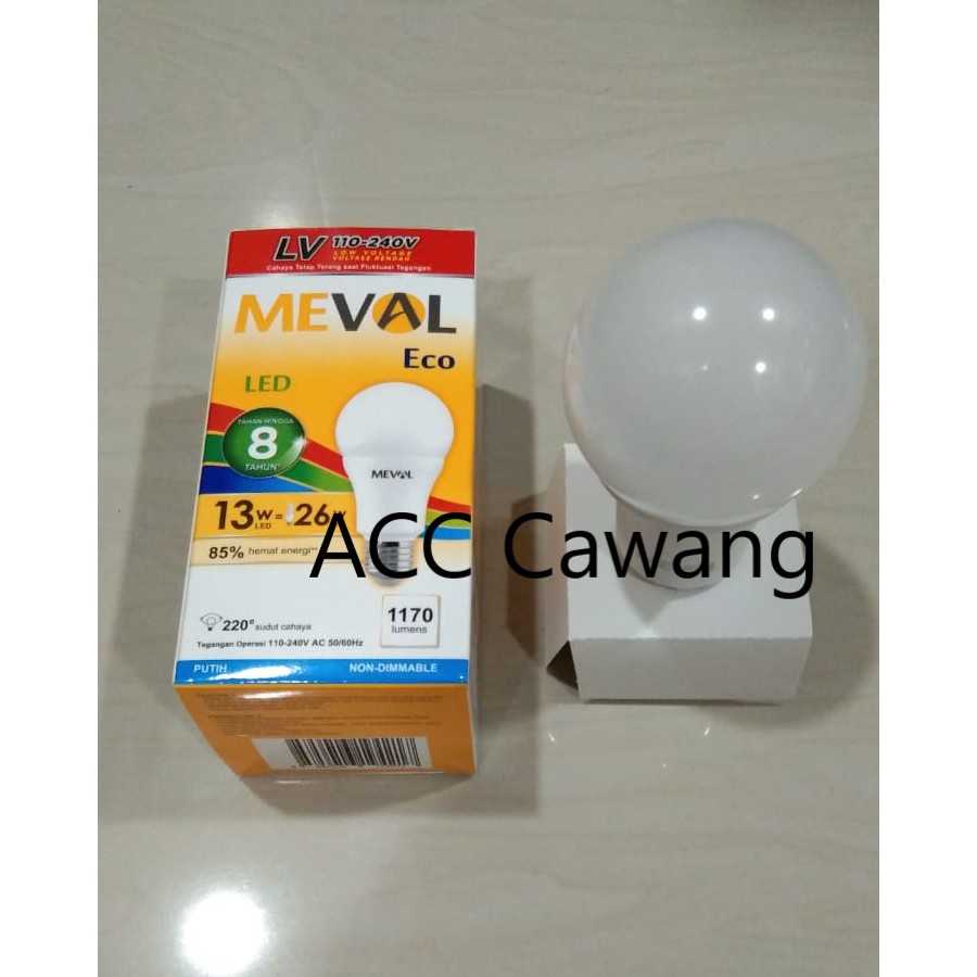 Jual Meval Lampu LED 13W 13 Watt TERBARU 6500K Voltase Rendah ECO Low Volt | Shopee Indonesia