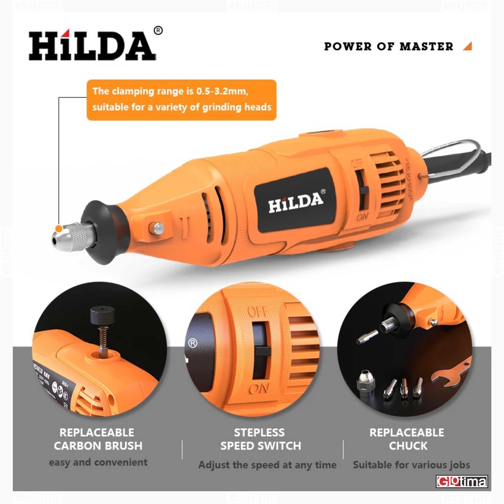Jual Grinder Bor Tuner Drill Elektrik Mini Gerinda Listrik 3000 RPM ...