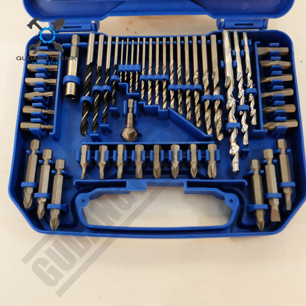 Jual Mata Bor Kombinasi Set dan mata Obeng 1 Set 49Pcs Bison Mata Bor ...