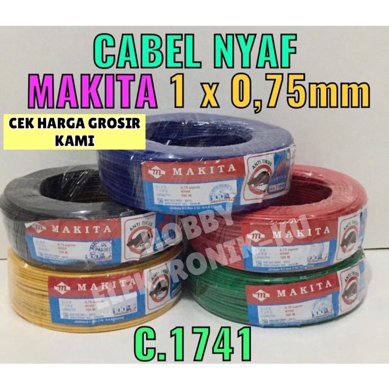 Jual CABLE NYAF MAKITA 1x0,75 100M | Shopee Indonesia