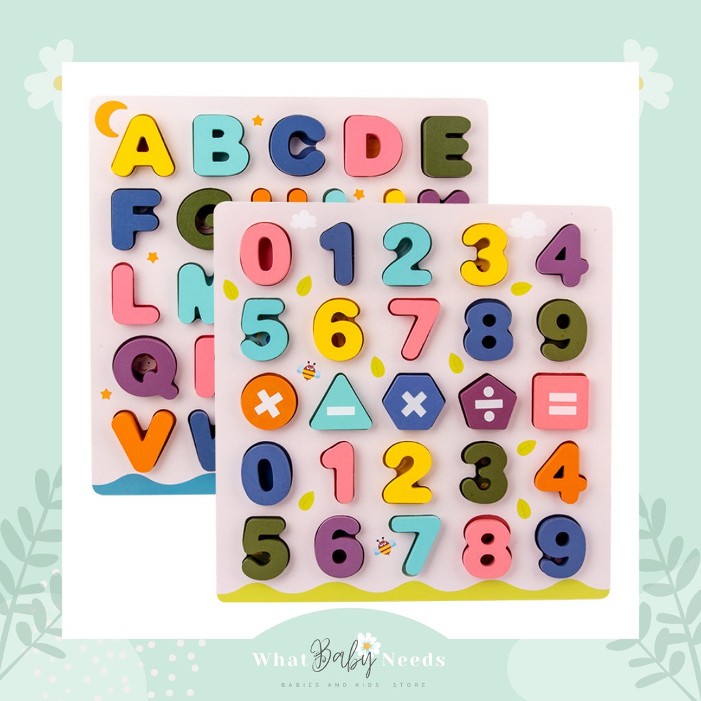 Jual Wooden Chunky Alphabet Number Besar / Mainan edukasi Anak Alfabet ...