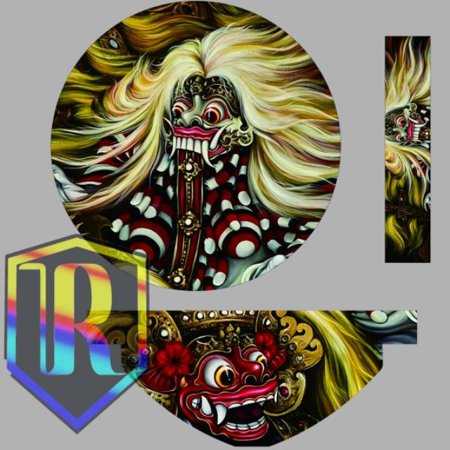 Jual stiker tebok Lovebird sticker decal barong leak bali | Shopee ...