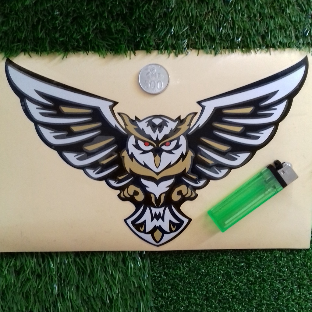 Jual OWL/ BURUNG HANTU FLAP WINGS COLORFUL decal & cutting sticker ...
