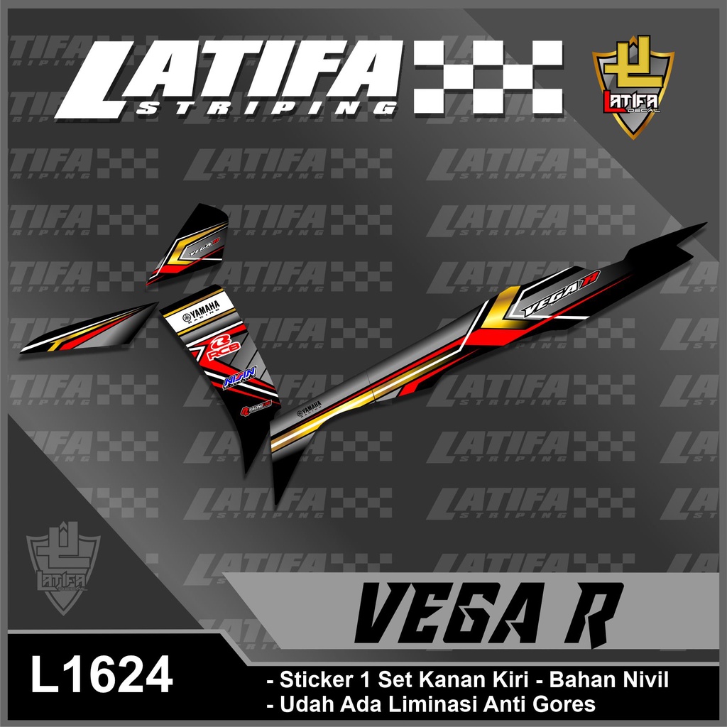 Jual L1624 Sticker Striping Variasi YAMAHA VEGA R Semi Full striping ...