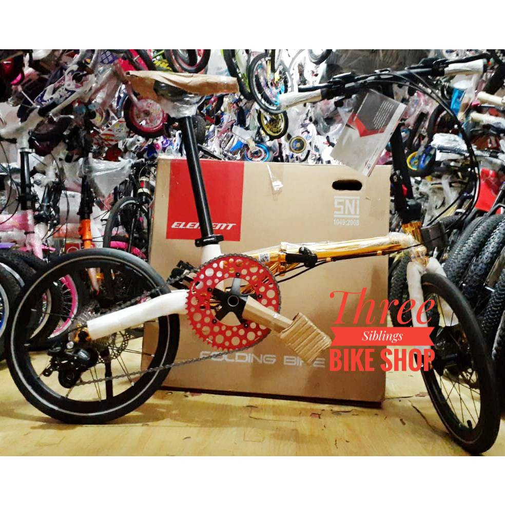 Jual SEPEDA LIPAT ELEMENT TROY X UV GOLD EDITION 10 SPEED 16 INCH ...