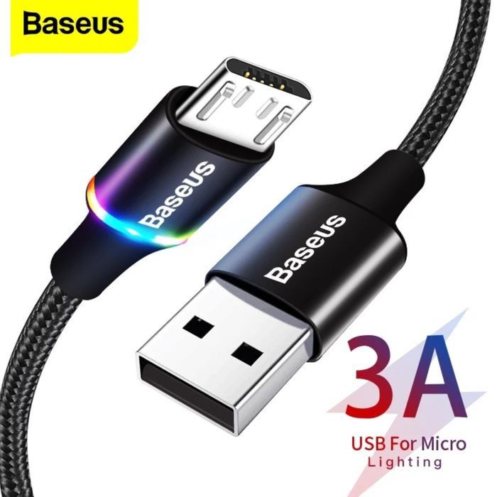 Jual Kabel Data LED Baseus Halo Fast Micro USB 1M | Shopee Indonesia