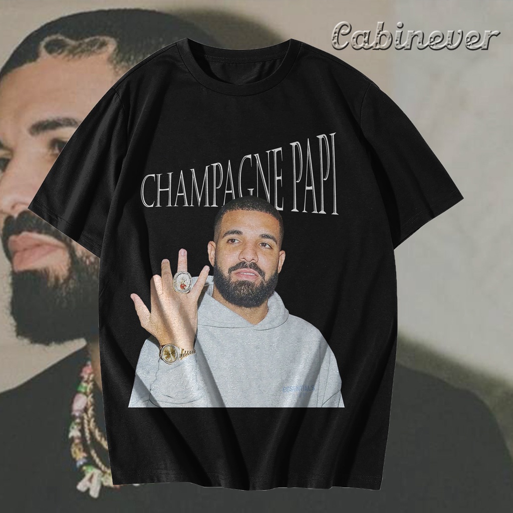 Jual DRAKE CHAMPAGNE PAPI FACE BOX OVERSIZED TEE | Shopee Indonesia