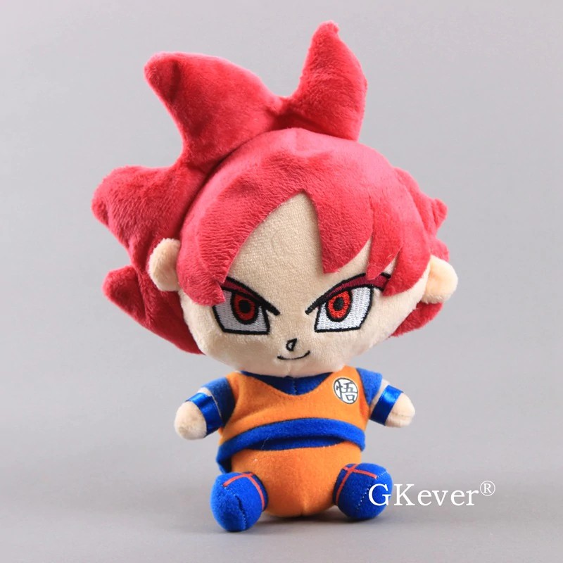 Jual mainan Anime Dragon Ball Z Red Super Saiyan God Goku Plush Toy ...