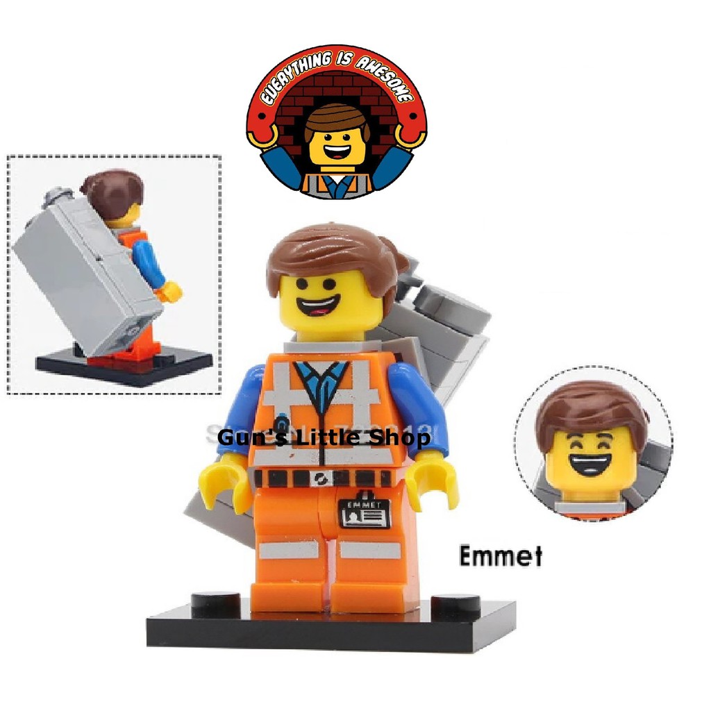 Jual Brick block - Cartoon Movie Wyldstyle Emmet Rex tanpa dus | Shopee ...