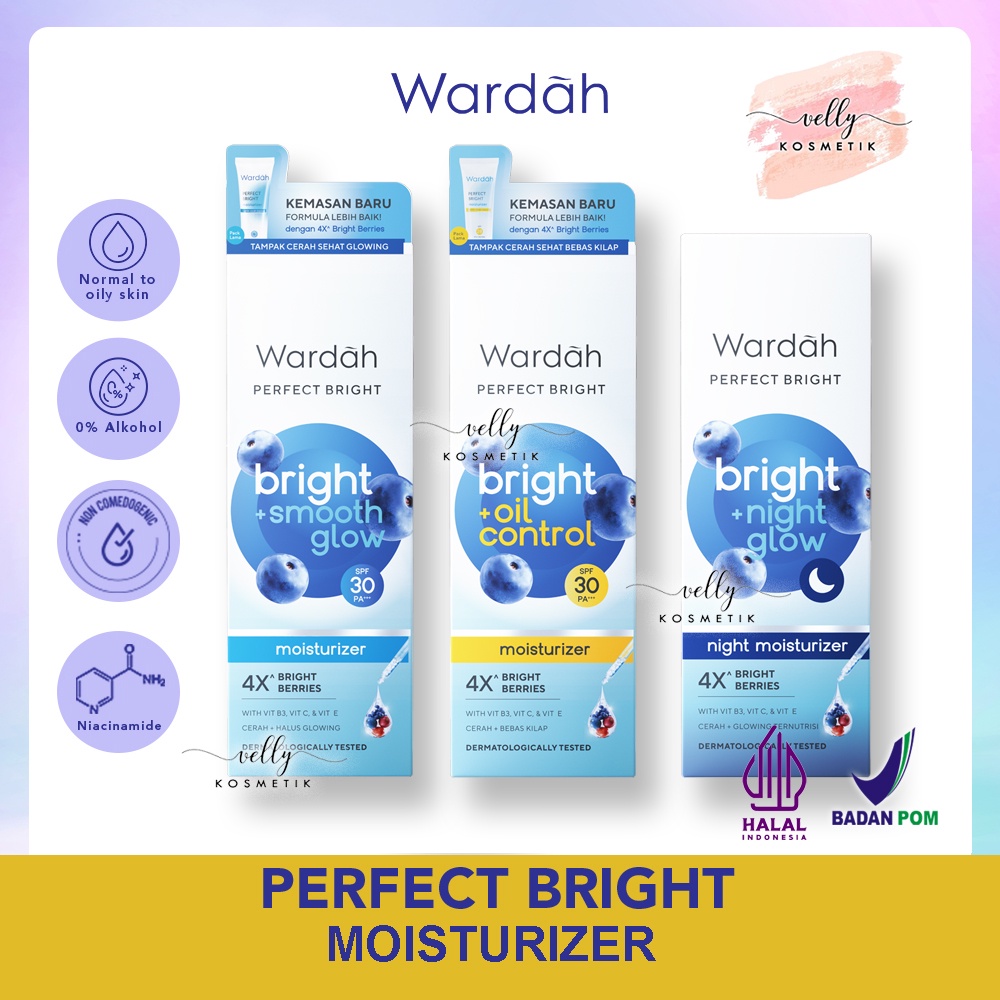 Jual Wardah Perfect Bright Moisturizer SPF30 [KEMASAN BARU] | Shopee Indonesia
