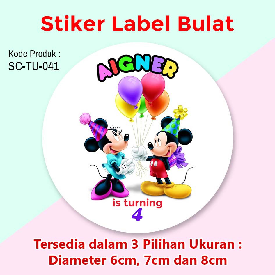 Jual STIKER LABEL ULANG TAHUN STICKER ANAK TUMPENG MINI KOTAK NASI ...